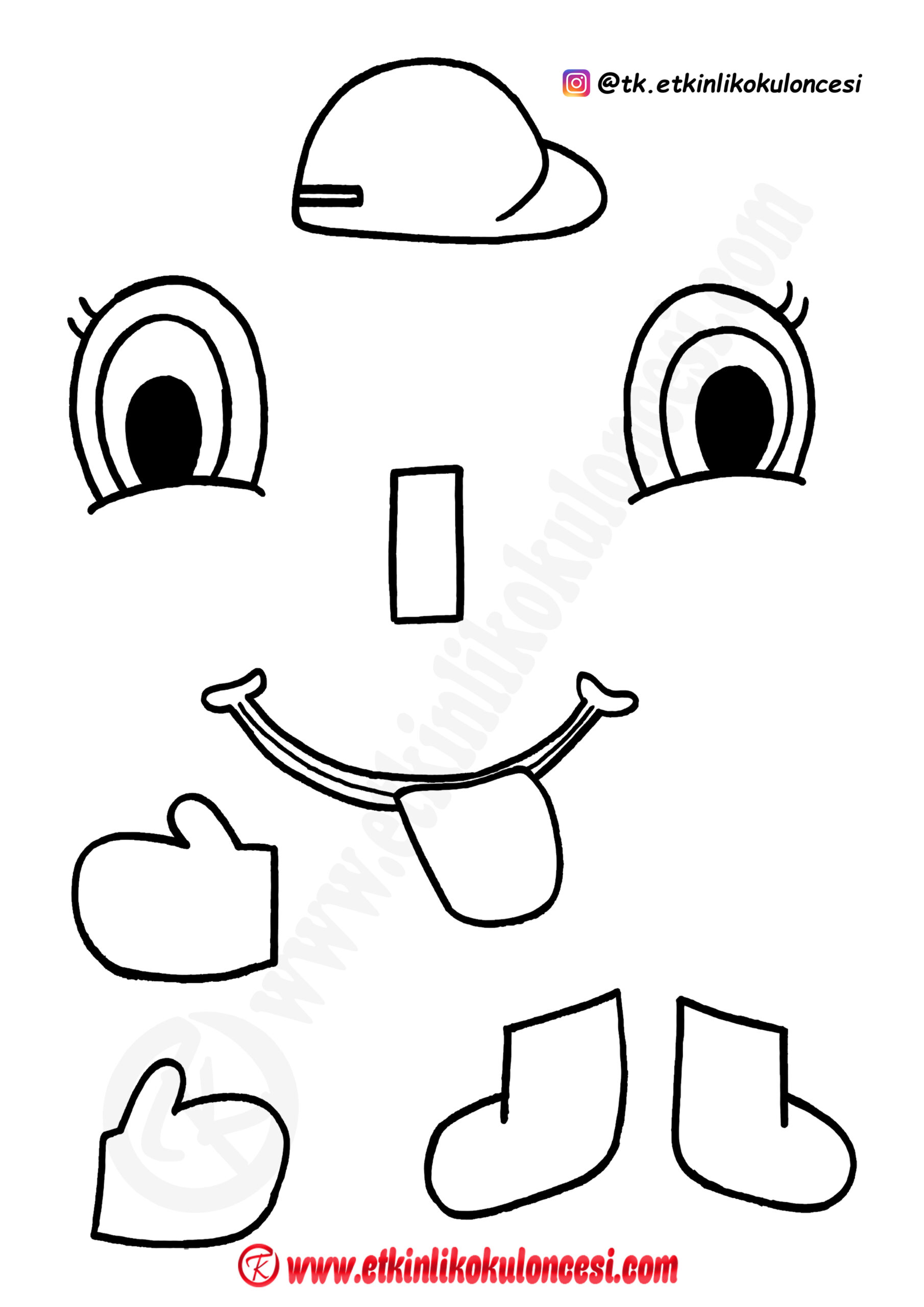 Komik Dikdörtgen Adam Kalıplı Sanat Etkinliği – OKUL ÖNCESİ ETKİNLİKLER